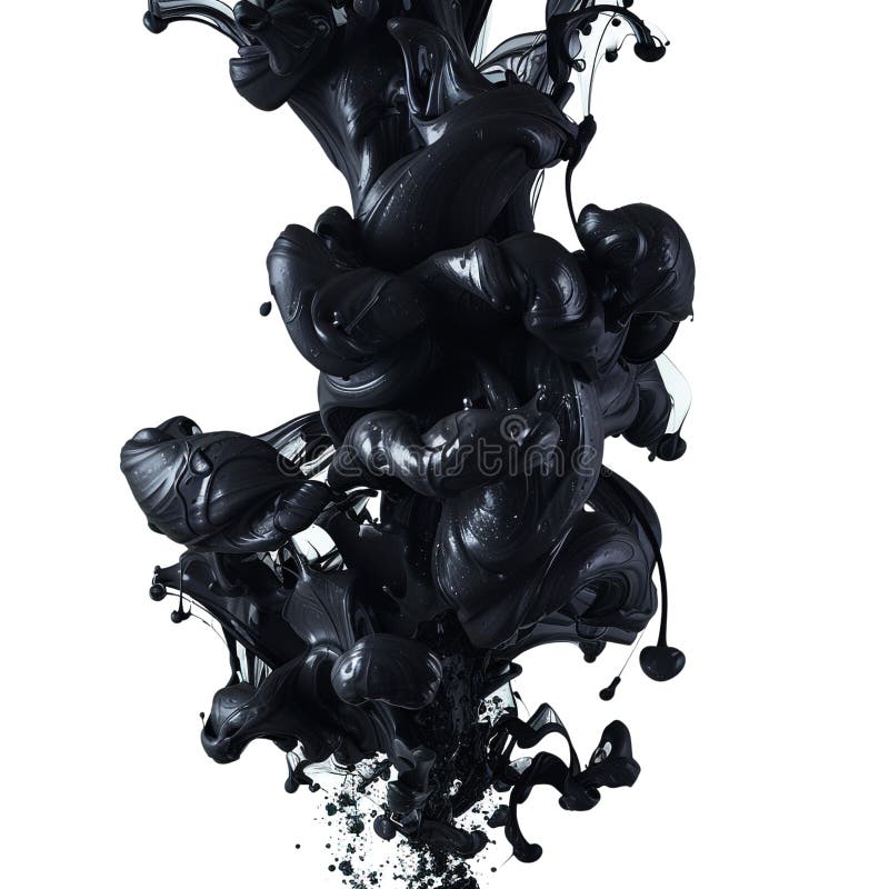 Abstract Black Ink Swirl stock illustration. Illustration of creative ...