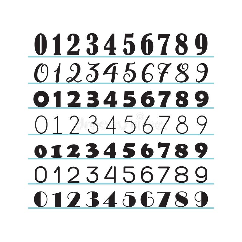 Assorted Numbers Stock Illustrations – 125 Assorted Numbers Stock ...