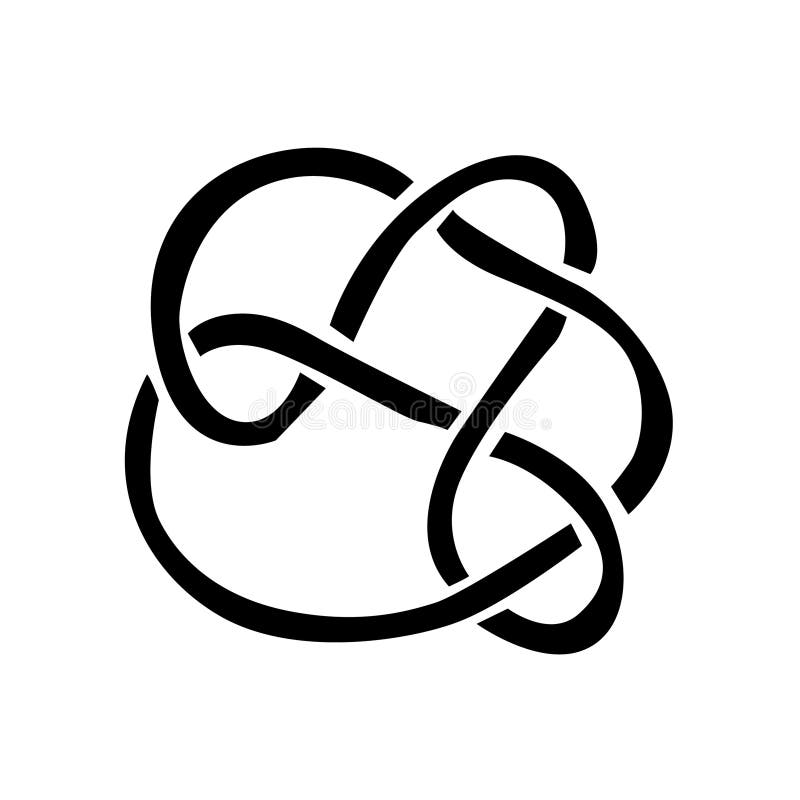 An Abstract Black Knot. a Black and White Image of an Infinity Symbol ...