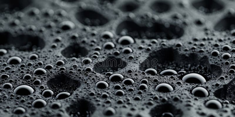Abstract Black Lava Rock Texture with Liquid Bubbles Stock Image ...