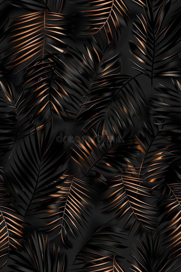 Abstract Black Leaf Textures Tropical Foliage Background with Dark ...
