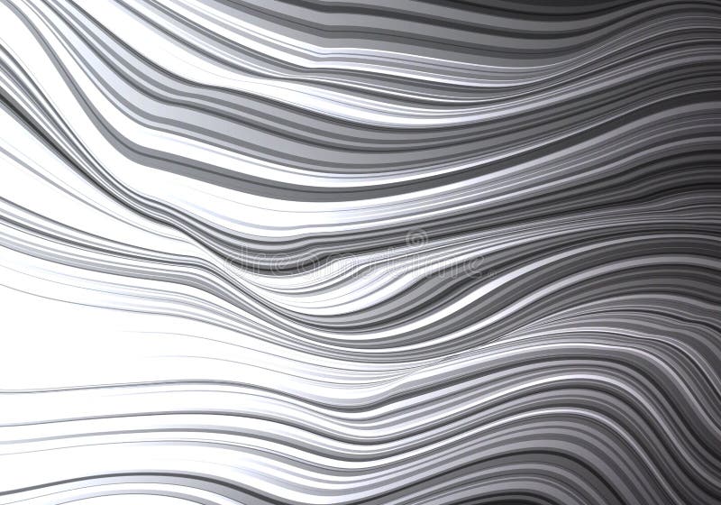 Abstract Black Line Curve 3D Texture on White Background Vector Stock ...