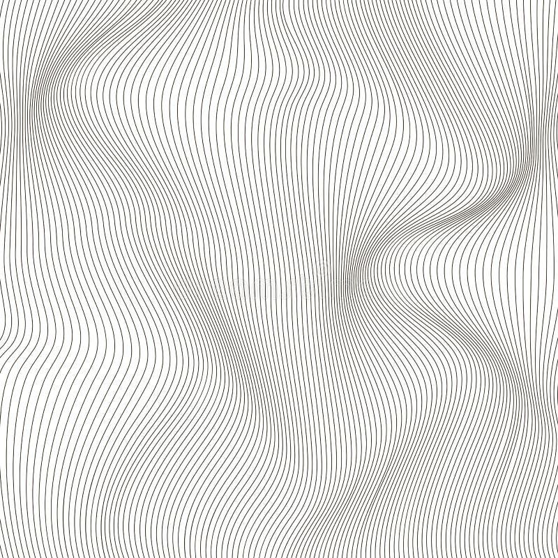 Abstract Black Line Pattern on White Background Stock Illustration ...