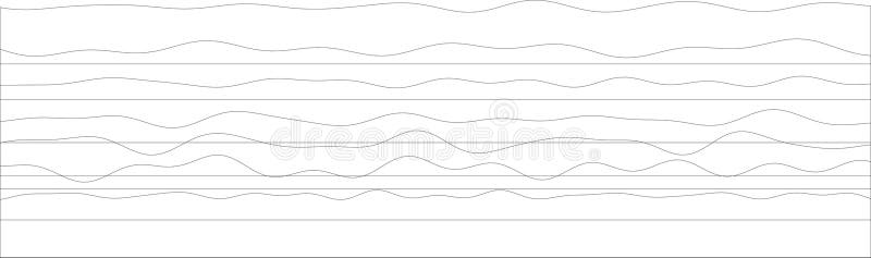 Abstract Black Line Patterns on White Background Stock Illustration ...