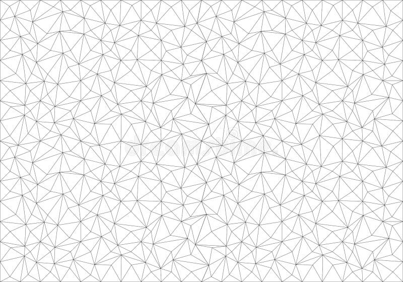 Abstract Black Line Polygon Mesh on White Background Vector Stock ...