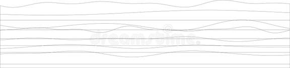 Abstract Black Line Waves on Minimalist White Background Stock ...