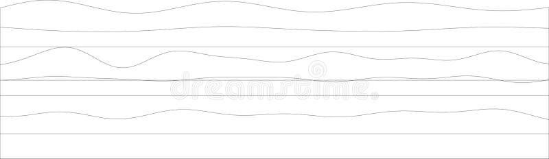 Abstract Black Line Waves on White Background Stock Vector ...