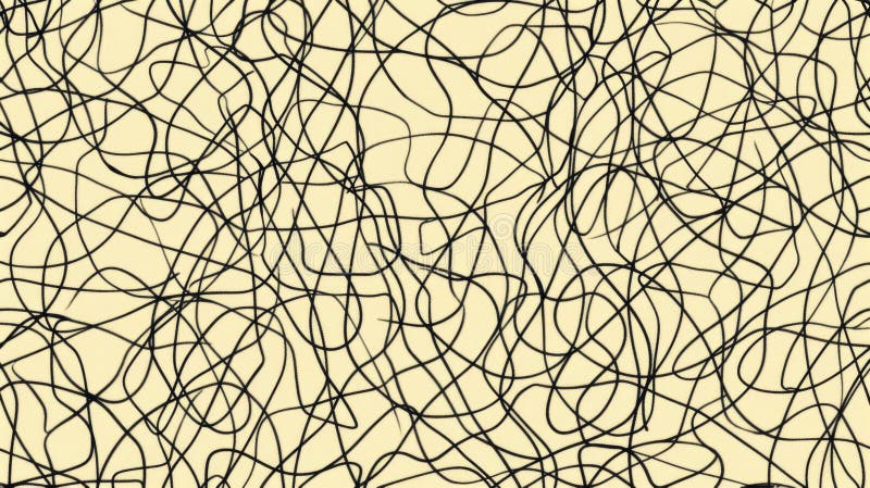 Abstract Black Lines on Beige Background Pattern Stock Photo - Image of scribble, chaos: 324589420