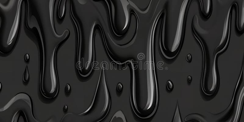 Abstract Black Liquid Dripping Texture Glossy Dark Background Fluid ...