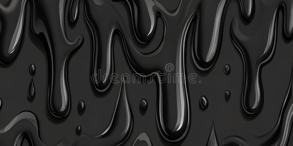 Abstract Black Liquid Dripping Texture Glossy Dark Background Fluid ...