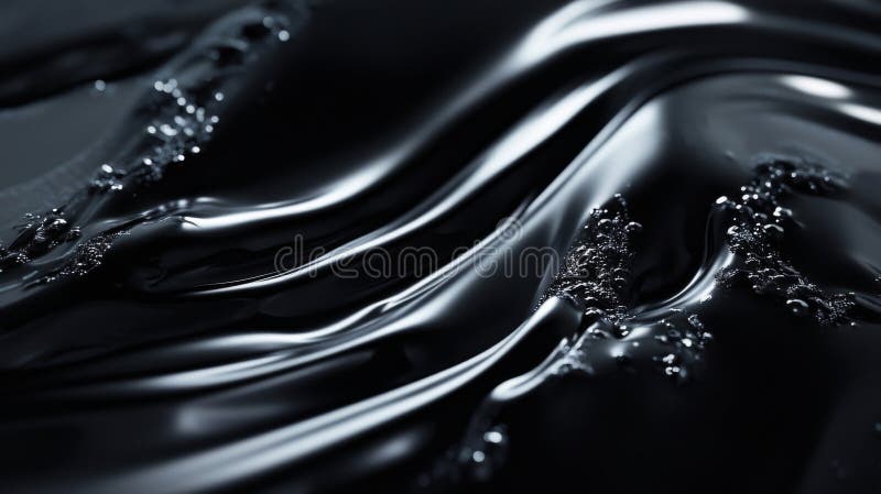 Abstract Black Liquid Texture Background Stock Illustration ...