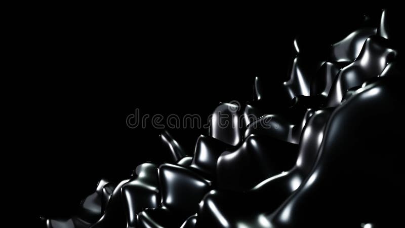 Abstract Black Liquid Wave Moving Technology Background 3d Rendering ...