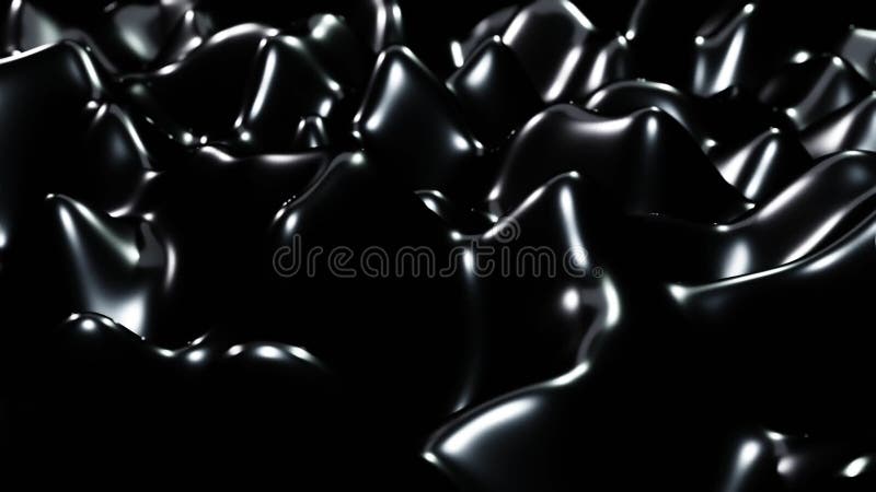 Abstract Black Liquid Wave Moving Technology Background 3d Rendering ...