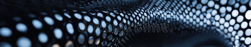Abstract Black Mesh Design with Circular Patterns and Blue Highlights ...