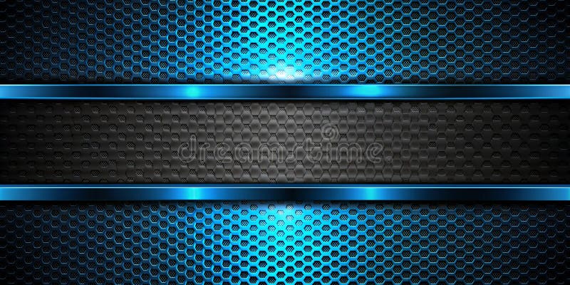 An Abstract Black Metallic and Blue Background Creative AI Stock ...