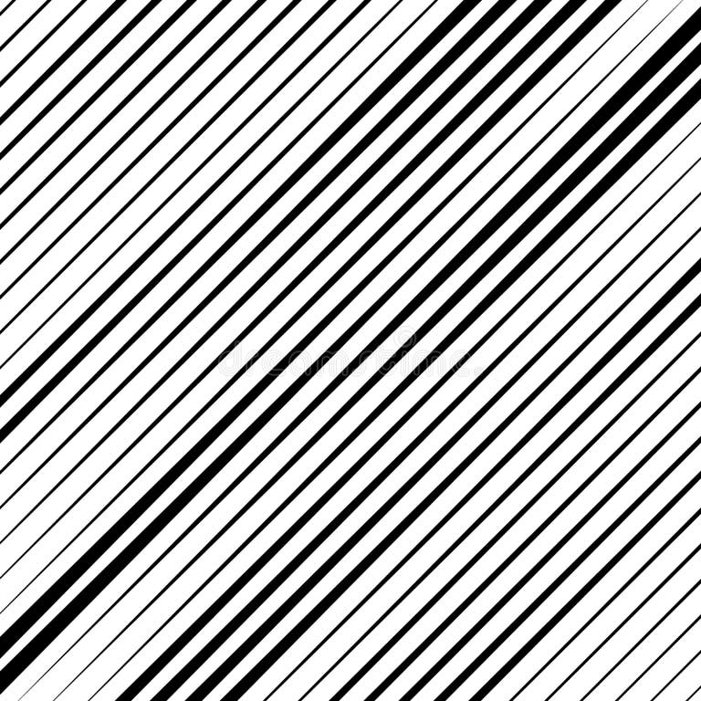 Abstract Black Oblique Random Width Stripes on a White Background Stock ...