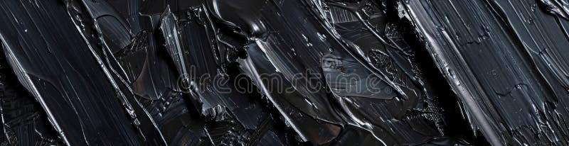 Abstract Black Oil Painted Banner Background. Stock Illustration ...