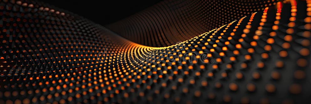 Abstract Black and Orange Background with a 3D Grid Effect Stock Illustration - Illustration of ...