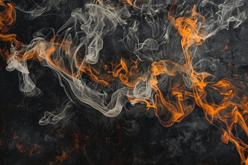 Abstract Black and Orange Background with a Fire and Smoke Theme Stock ...