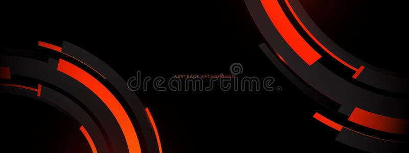 Abstract Black and Orange Color with Rectangles Geometric Futuristic ...