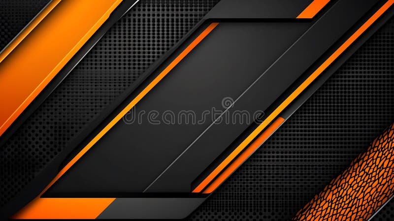 Abstract Black Orange Geometric Design Background Stock Photo - Image ...