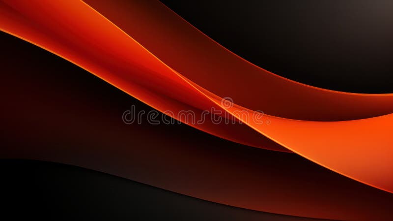 Abstract Black and Orange Neon Background. Shiny Moving Lines and Waves ...