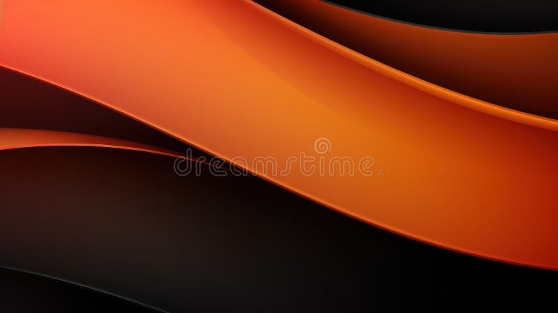 Abstract Black and Orange Neon Background. Shiny Moving Lines and Waves ...