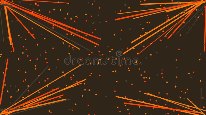Abstract Black and Orange Pattern Background with Random Object Stock ...