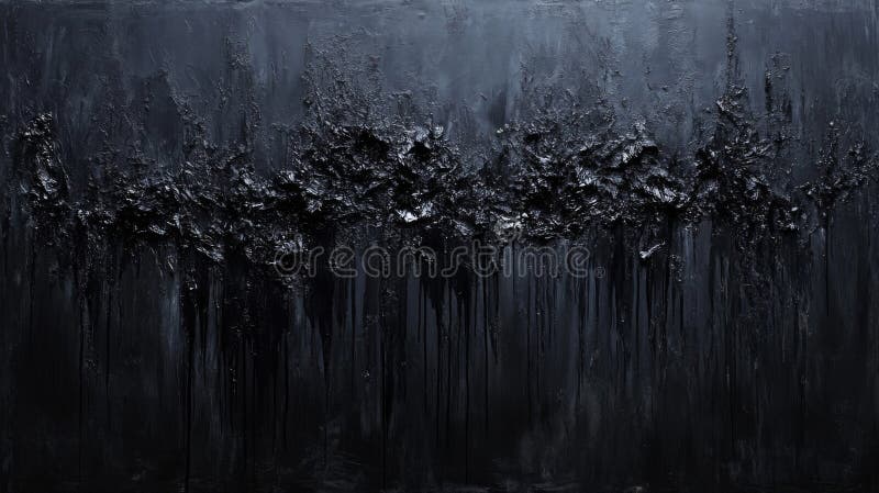 Abstract Black Paint Drip Texture Wall Art Stock Illustration ...