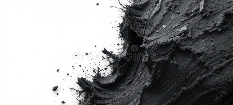 Abstract Black Paint Splash with Dynamic Texture and Fine Details ...
