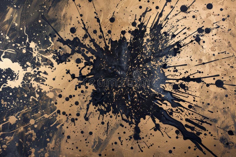 Gold Black Paint Splatter Stock Illustrations – 3,640 Gold Black Paint ...