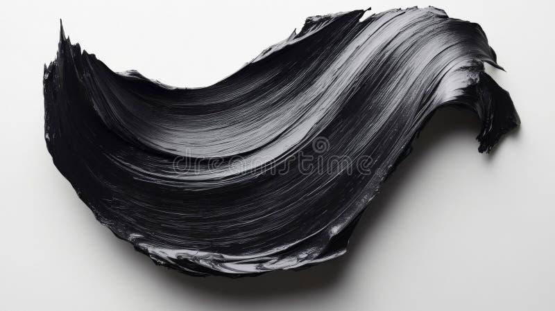 Abstract Black Paint Swirl Artistic Expression Stock Illustration ...