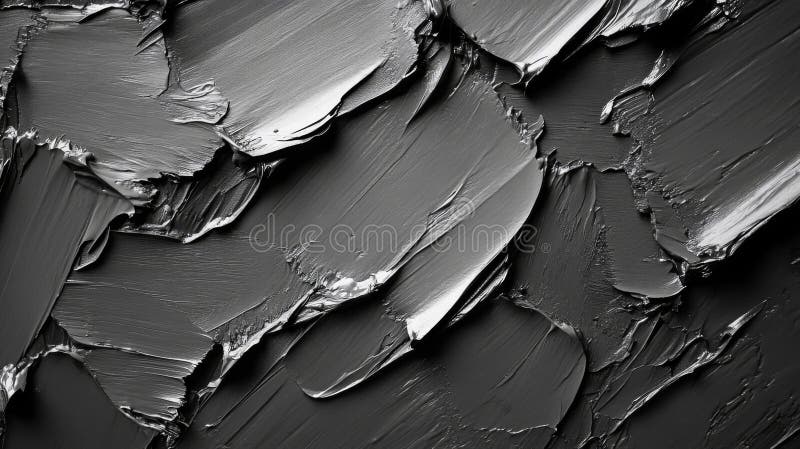 Abstract Black Paint Texture Impasto Style Stock Illustration ...