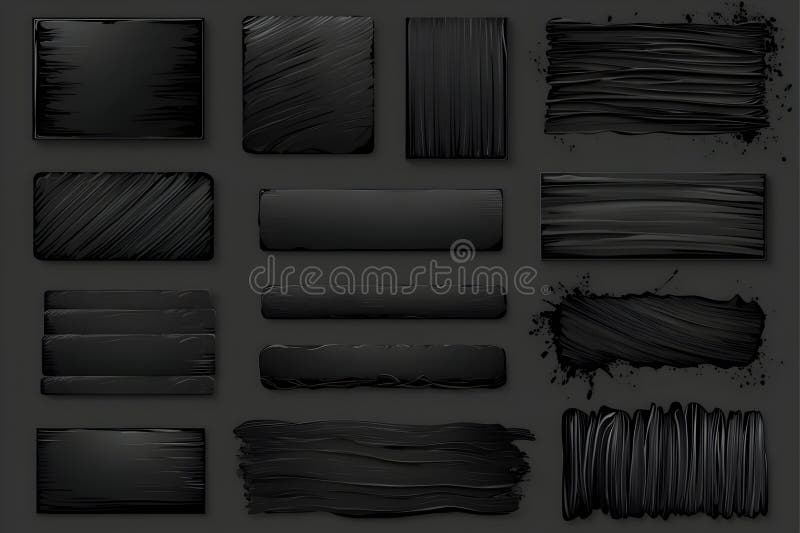 Abstract Black Paint Textures: a Collection of Graphic Design Elements ...