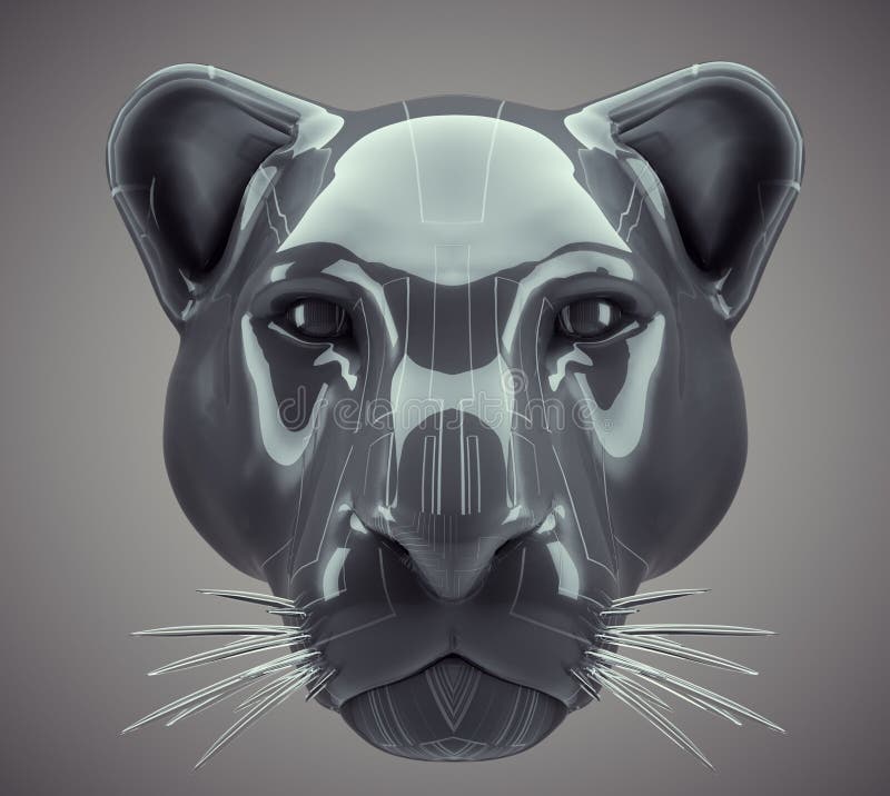 Abstract Black Panther Portrait. Unique and Powerful Mind Concept Stock ...