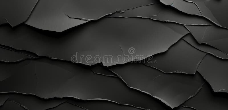 Abstract Black Paper Texture with Rough Torn Layers for Modern Design ...