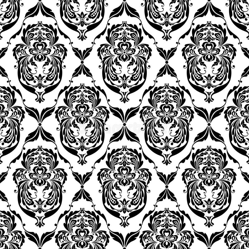 Abstract Black Patterns of Wallpapers Stock Vector - Illustration of ...