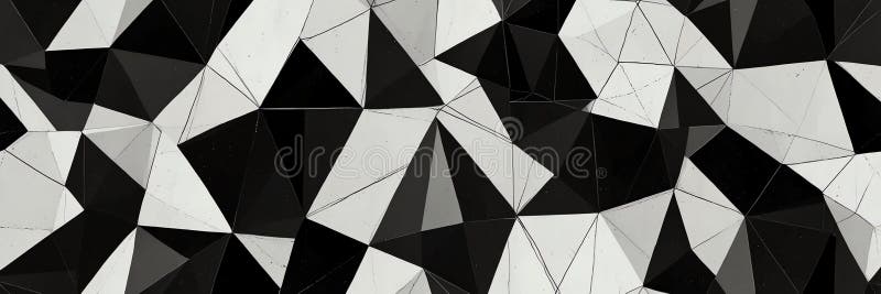 Abstract Black Polygon Triangles on White Background Design Ai Generated Stock Illustration ...