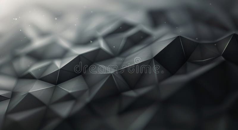Abstract Black Polygonal Surface with Soft Lighting and Depth Stock ...