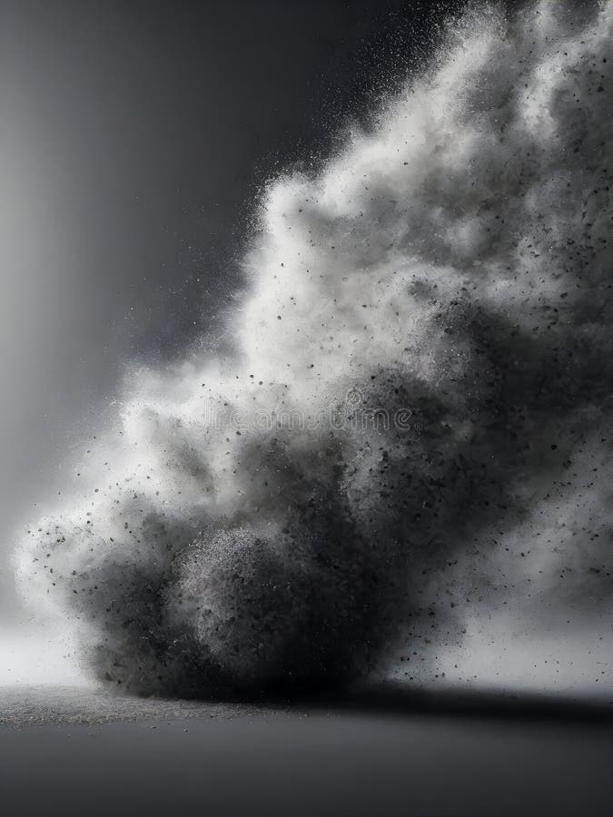 Black powder explosion stock illustration. Illustration of blast ...