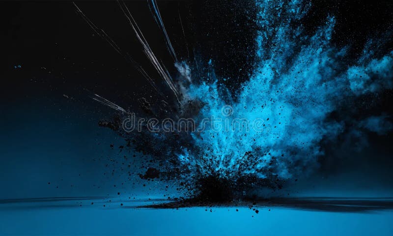 Abstract Black Powder Splash Design Stock Illustration - Illustration ...