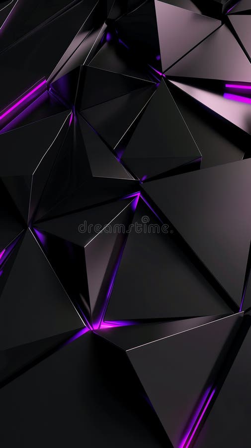 Abstract Black and Purple Geometric Background. Modern, Dark, and ...