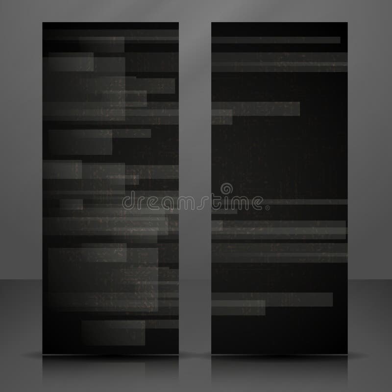Abstract Black Rectangle Shapes Banner. Stock Vector - Illustration of ...