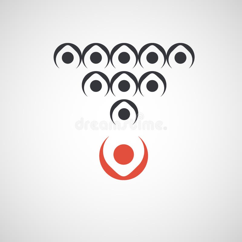 Abstract Black and Red Figures on the Background Stock Vector ...