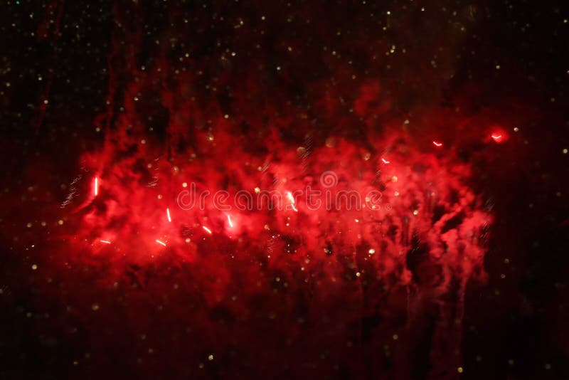 Abstract Black, Red and Gold Glitter Background with Fireworks Stock ...