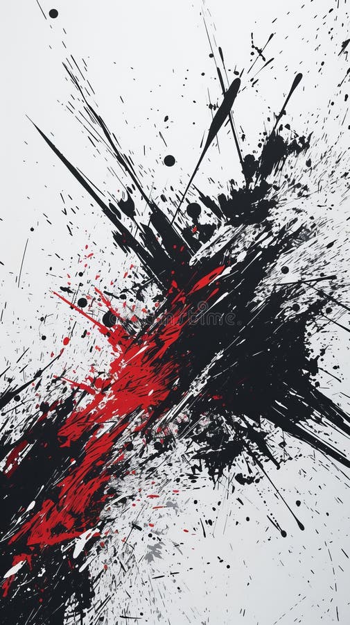 Red Paint Splatter Forming an X on White Background, Abstract Art ...