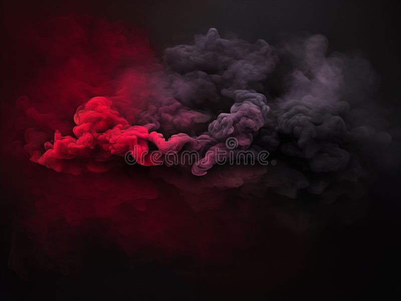 Abstract Black Red Smoke Mist Fog on a Black Background Stock ...