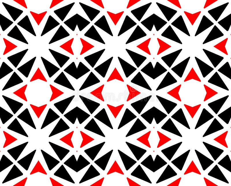 Abstract Black and Red Triangle Geometric Seamless Repeat Pattern Stock ...