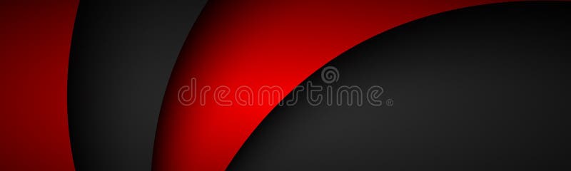 Abstract Black and Red Wavy Header. Modern Corporate Desing Banner ...