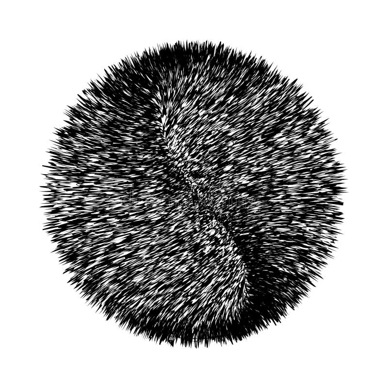 Abstract Black Round Shape. Optical Illusion of Distorted Surface ...